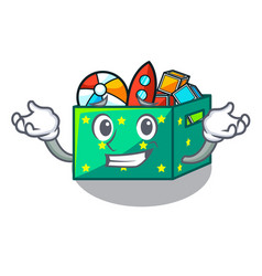Geek cartoon toy boxes in a bedroom Royalty Free Vector