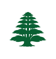 Abstract cedar tree icon Royalty Free Vector Image