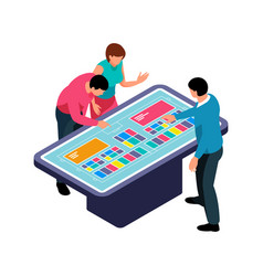 Isometric interactive panel Royalty Free Vector Image