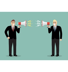 Cartoon two angry men arguing or fighting Vector Image