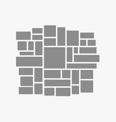 Square photo collage photos grid template Vector Image