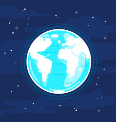 Planet earth in flat style Royalty Free Vector Image