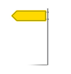 Isolated blank yellow sign Royalty Free Vector Image