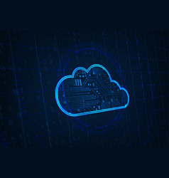 Cloud network storage and programming background Vector Image