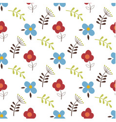 Scandinavian floral pattern Royalty Free Vector Image