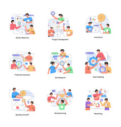 Business people working office corporate team Vector Image