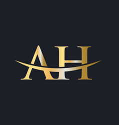 Modern ah logo design for business and company Vector Image