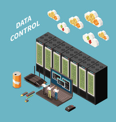 Data center icon set Royalty Free Vector Image