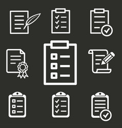 Checklist and to do list icons set Royalty Free Vector Image
