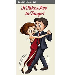 It takes two to tango Royalty Free Vector Image