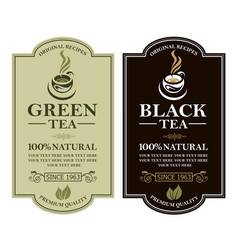 Tea labels set Royalty Free Vector Image - VectorStock