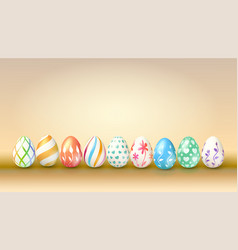 Happy easter spring nature banner set Royalty Free Vector