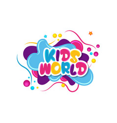 Kids title event icon design Royalty Free Vector Image