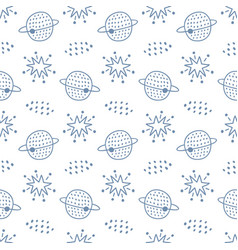 Outer space childish seamless pattern Royalty Free Vector