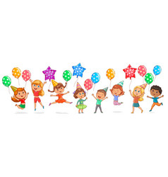 Cartoon boy holding alphabet balloon Royalty Free Vector
