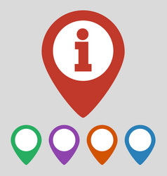 Map marker icons set Royalty Free Vector Image