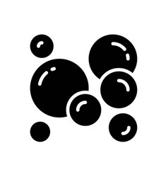 Cleaning service logo badge soap bubbles icon Vector Image