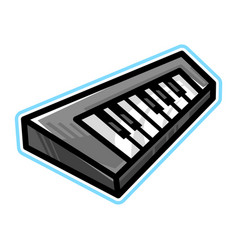 Piano keyboard musical instrument icon Royalty Free Vector
