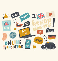 App translate language 10 Royalty Free Vector Image