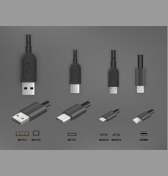 Usb type c Royalty Free Vector Image - VectorStock