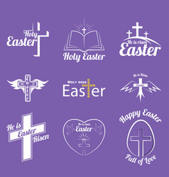 Happy easter logo Royalty Free Vector Image - VectorStock