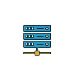 Distributed database icon simple element from Vector Image