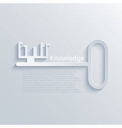 Modern light key to knowledge background Vector Image
