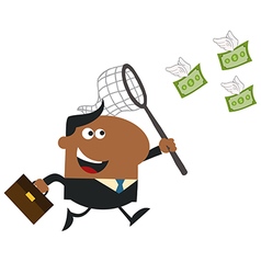 Flying money cartoon Royalty Free Vector Image