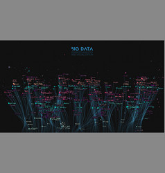 Abstract 3d big data plot visualization Royalty Free Vector