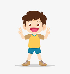 Confident boy Royalty Free Vector Image - VectorStock