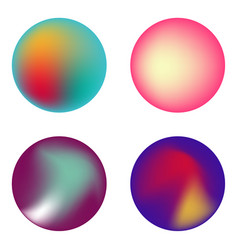 Set holographic circles Royalty Free Vector Image