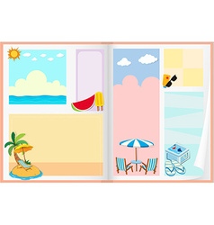 Border design with summer theme Royalty Free Vector Image