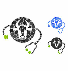 Cow veterinary icon grunge watermark Royalty Free Vector