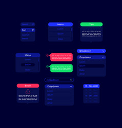 Option buttons ui elements kit Royalty Free Vector Image