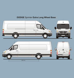Dodge sprinter long wheel base cargo van Vector Image