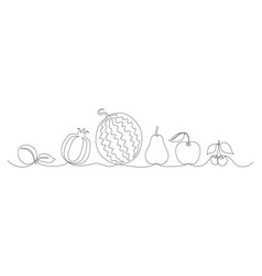 Fruit border set Royalty Free Vector Image - VectorStock