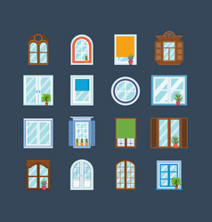 Wood window frame Royalty Free Vector Image - VectorStock