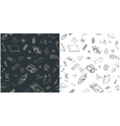 Arduino hardware seamless blueprints Royalty Free Vector