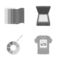 Scanner color palette and other equipment Vector Image
