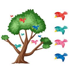 Birds flying on sky Royalty Free Vector Image - VectorStock