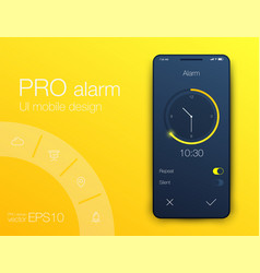 Clock application ui design concept eps 10 Vector Image