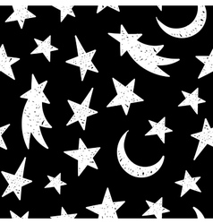 Cosmic seamless grunge pattern Royalty Free Vector Image