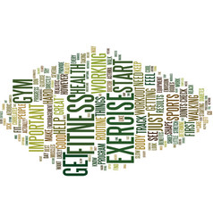 Fitness gym text background word cloud concept Vector Image