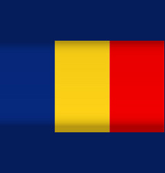 Ribbon in the color of the flag of romania Vector Image