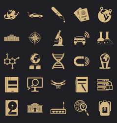 Technical evolution icons set simple style Vector Image