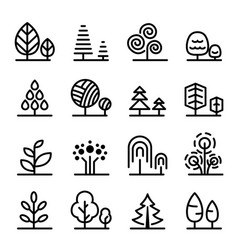 Cute tree icon Royalty Free Vector Image - VectorStock
