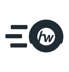 Hyper wheel logo design Royalty Free Vector Image