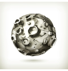 Moon and lunar craters Royalty Free Vector Image