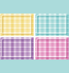 Border template with different food in the plates Vector Image