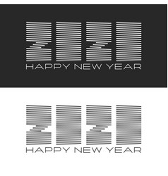 Linear style number 2020 logo monogram design Vector Image